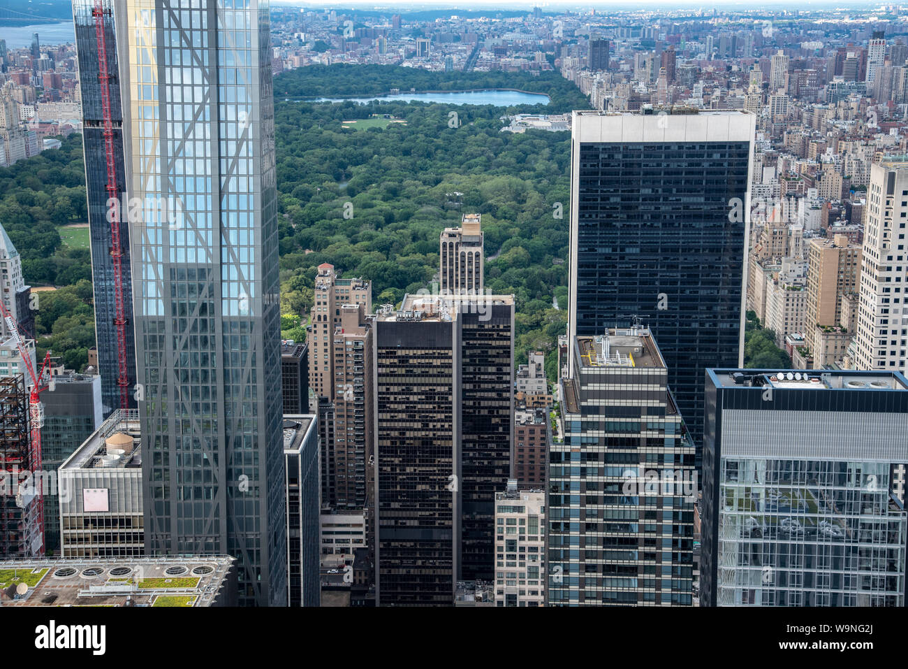 Central Park and North Manhattan seen from the top of the Rockefeller ...