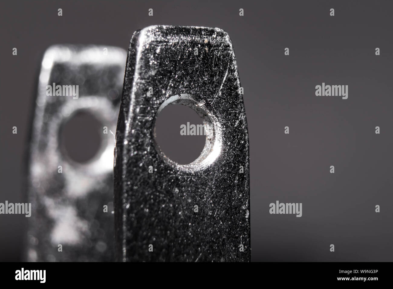 Scratched Power Plug Pins Of A Used Phone Charger Macro , Type A ...