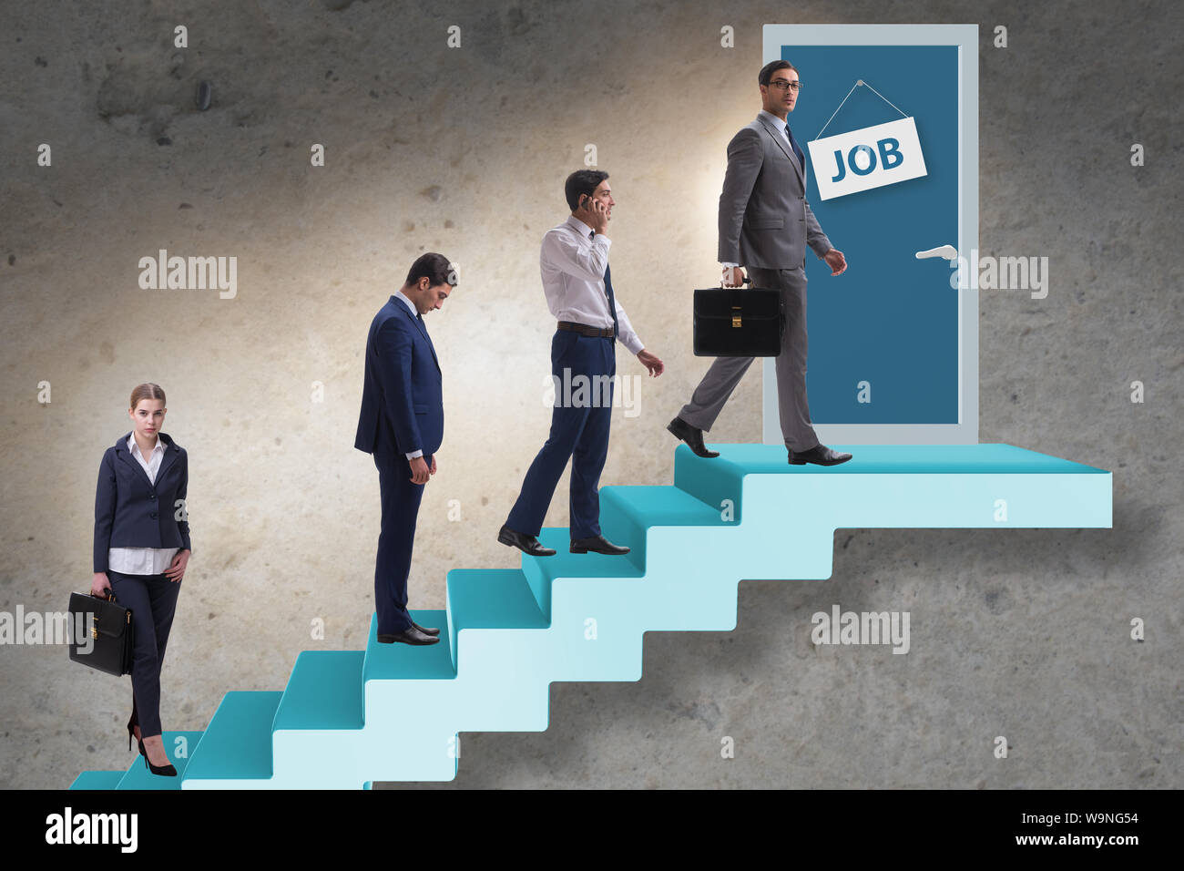The recruitment concept with business people Stock Photo - Alamy