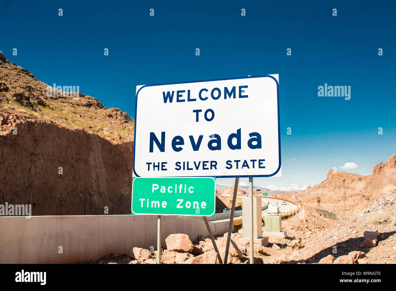 Welcome to Nevada (the silver state) sign by the mike o'callaghan–pat ...