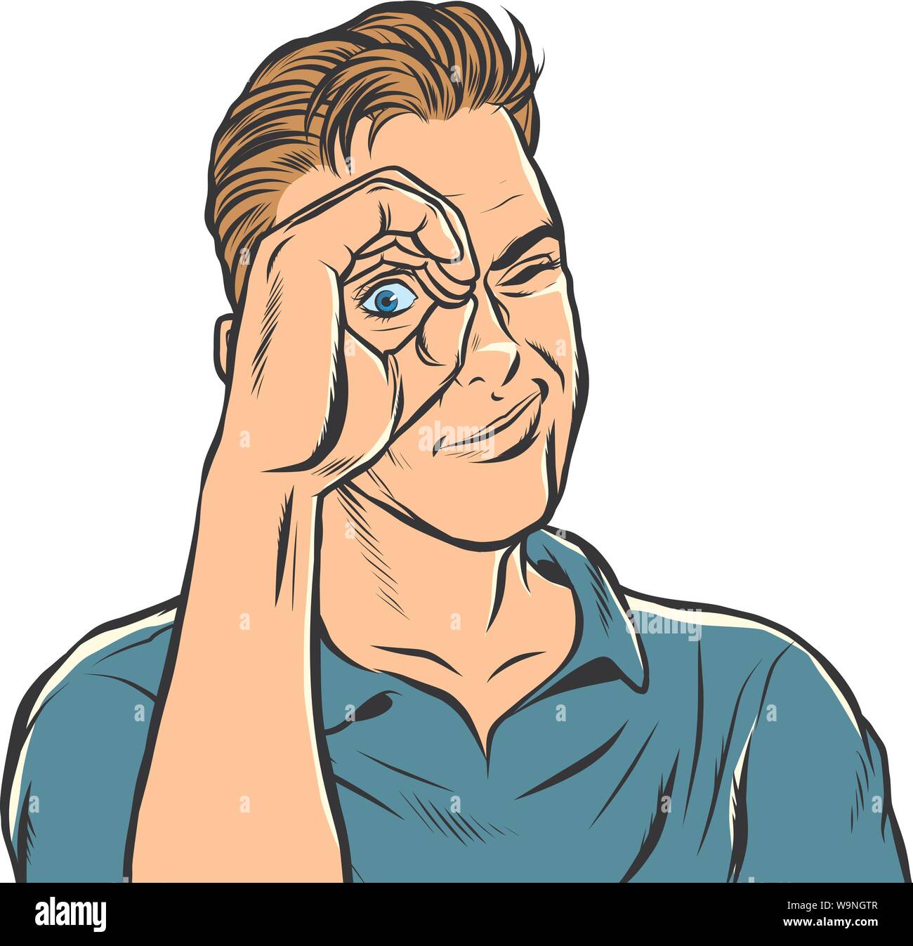 Man looking away standing Stock Vector Images - Alamy