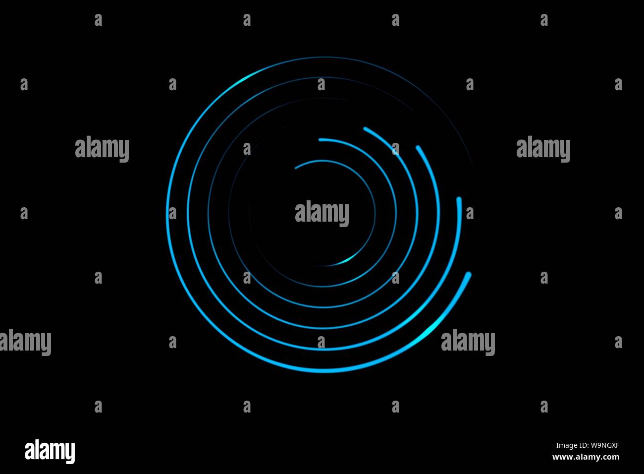 Light blue spiral with circle ring, abstract background Stock Photo - Alamy