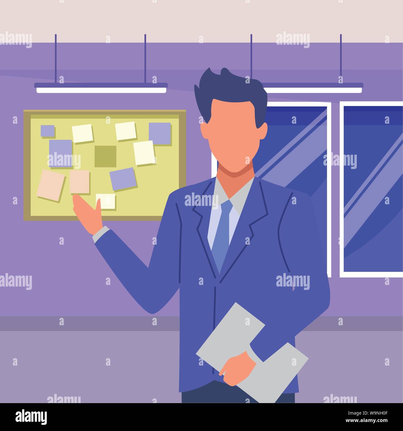 Executive businessman with clipboard Stock Vector Image & Art - Alamy