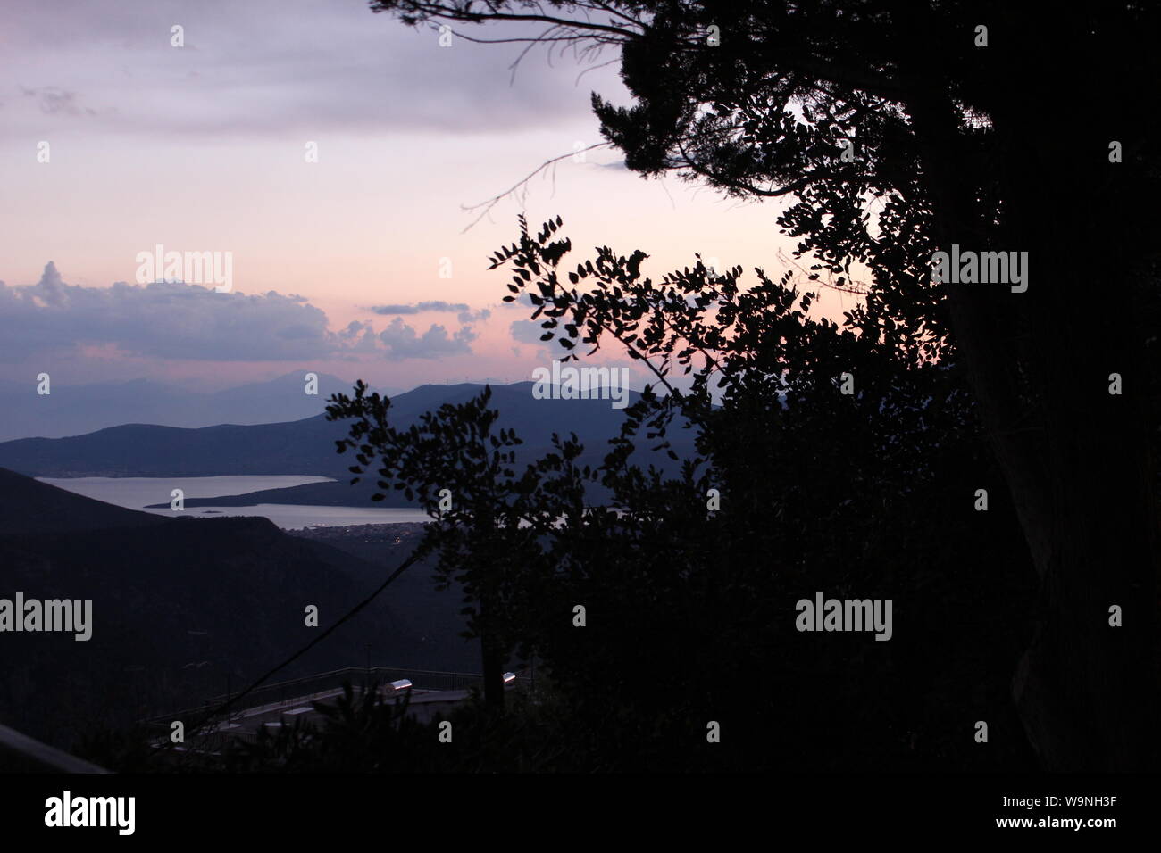 Sunset Inlet Delphi Greece Stock Photo - Alamy