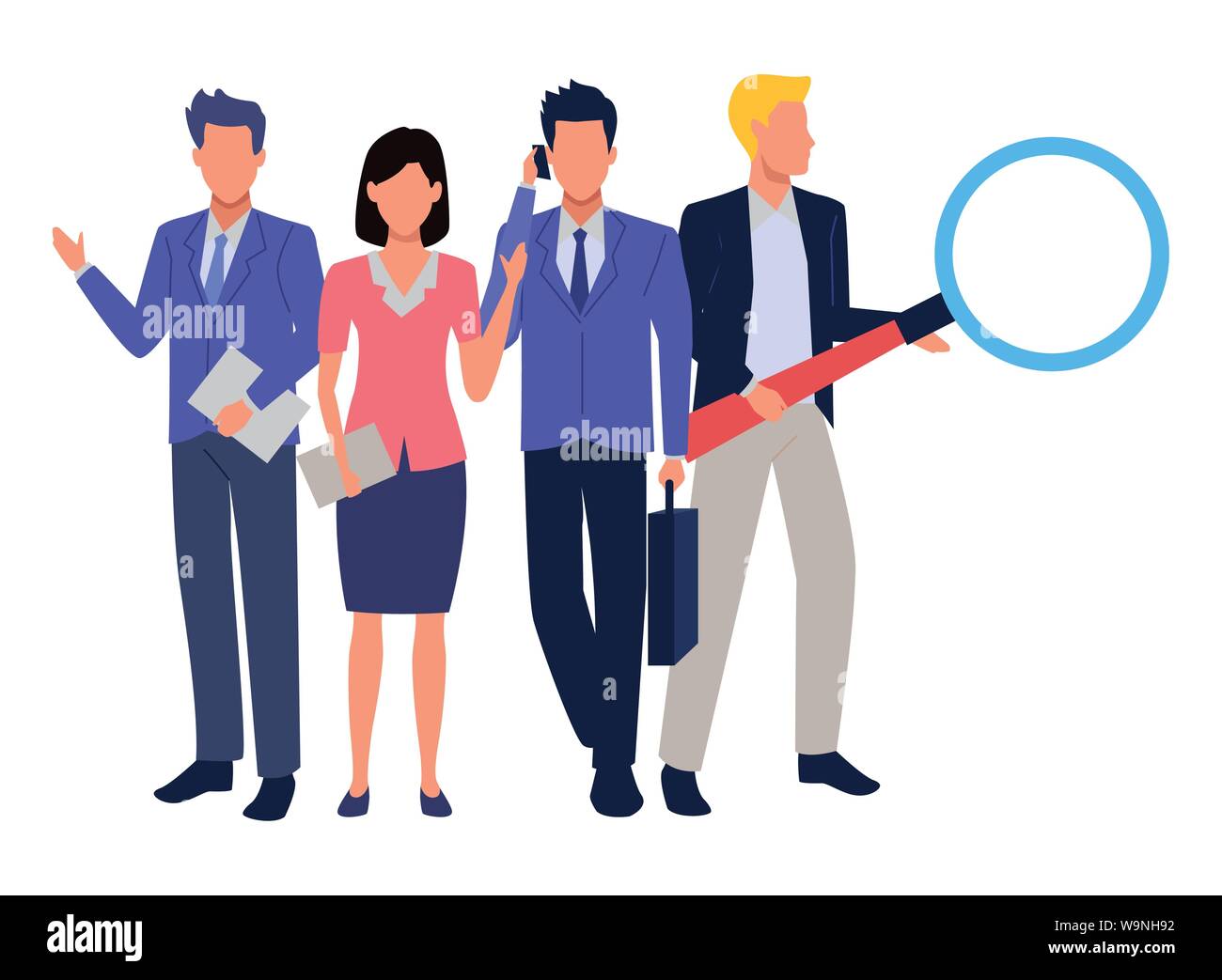 Executive business workers with tools Stock Vector Image & Art - Alamy