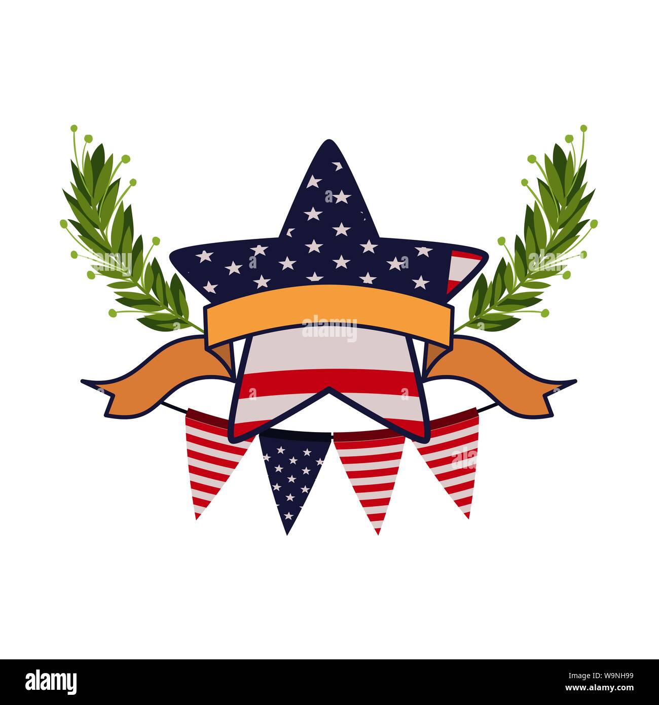 united states flag with star isolated icon Stock Vector Image & Art - Alamy