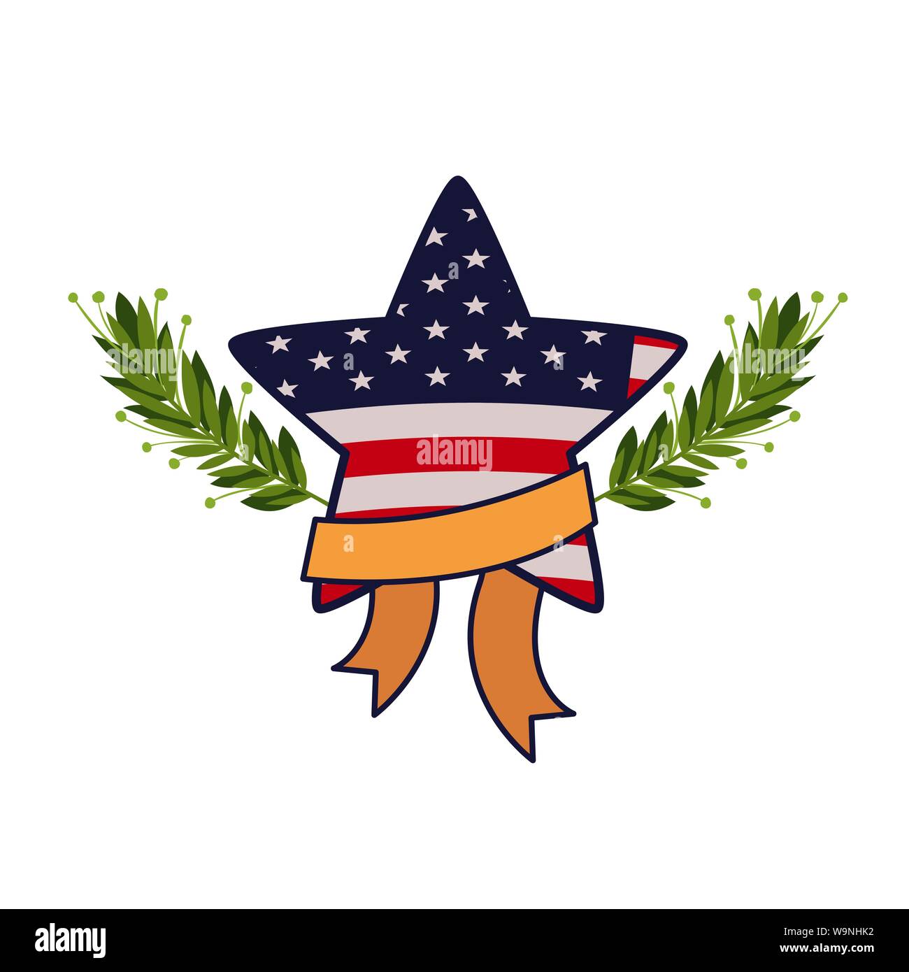 united states flag with star isolated icon Stock Vector Image & Art - Alamy