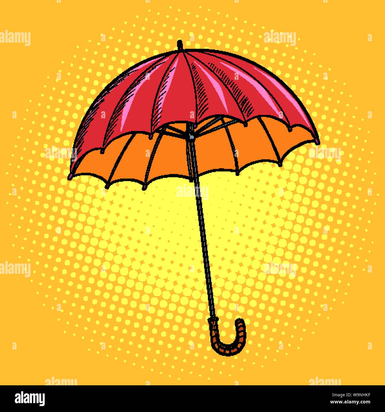 Vintage cartoon umbrella hi-res stock photography and images - Alamy