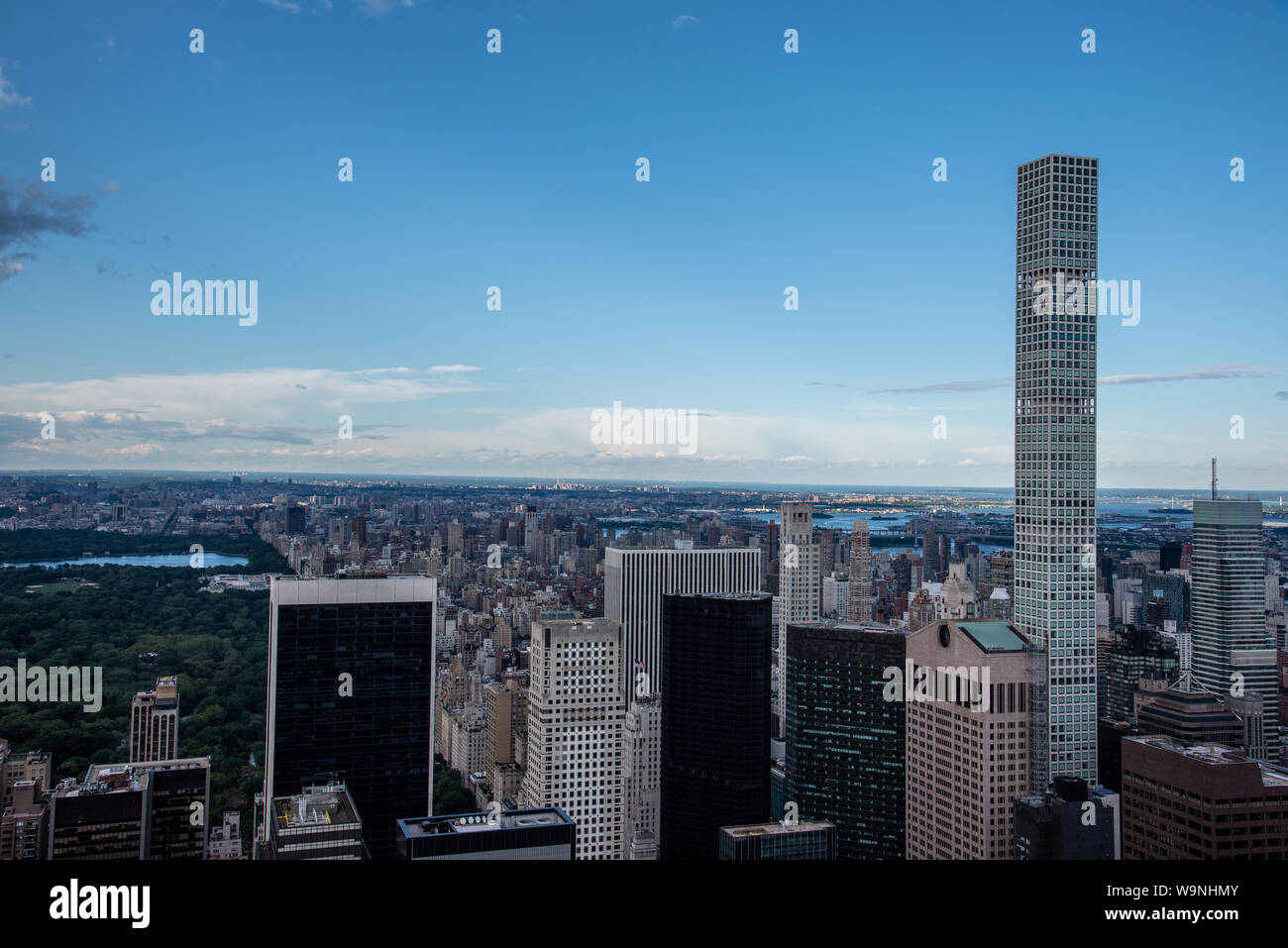 Central Park and North Manhattan seen from the top of the Rockefeller ...