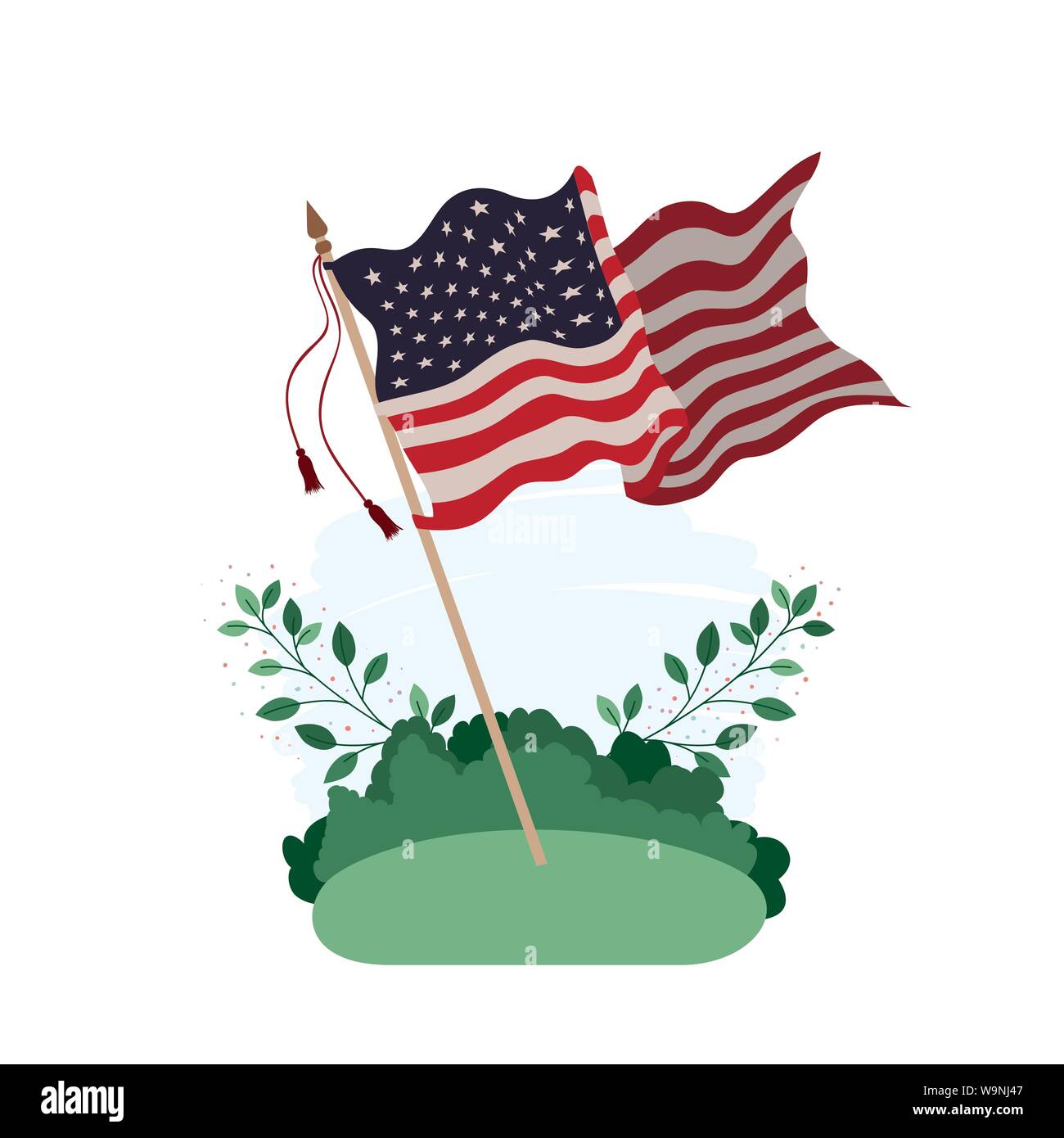 united states flag in landscape icon Stock Vector Image & Art - Alamy
