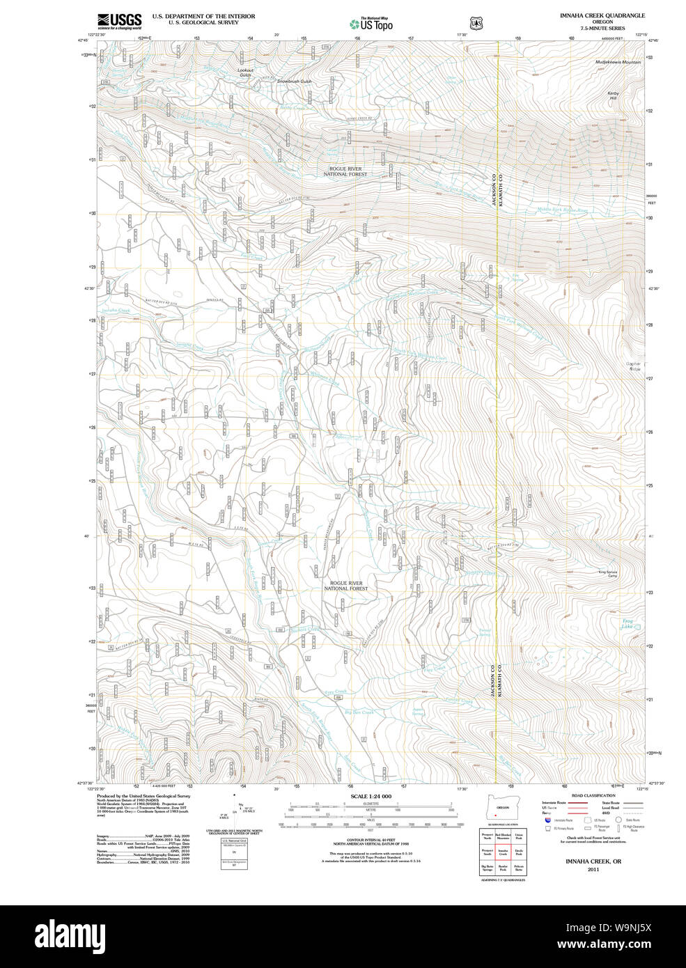 Map of imnaha hi-res stock photography and images - Alamy