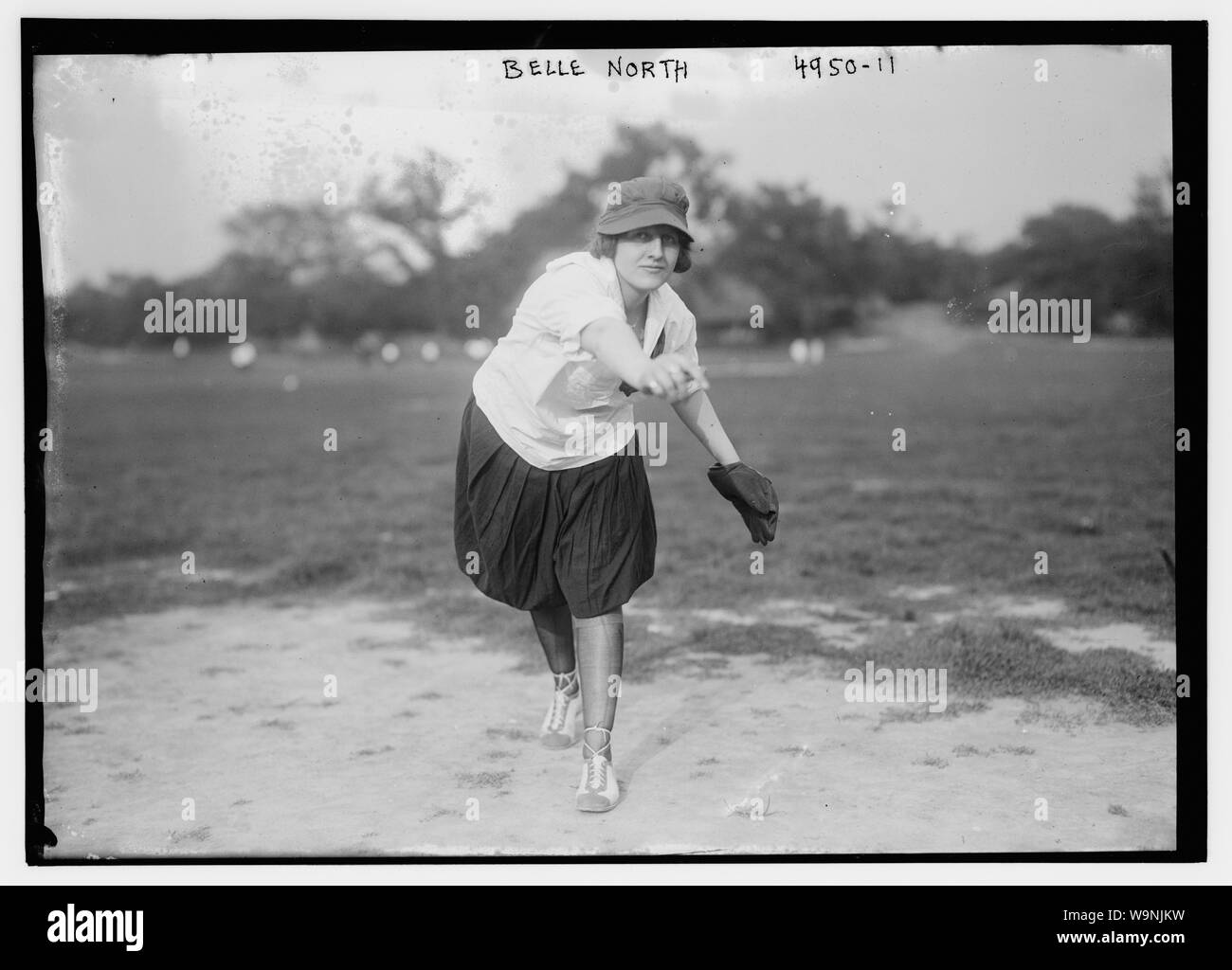 Belle North, female pitcher (baseball Stock Photo - Alamy