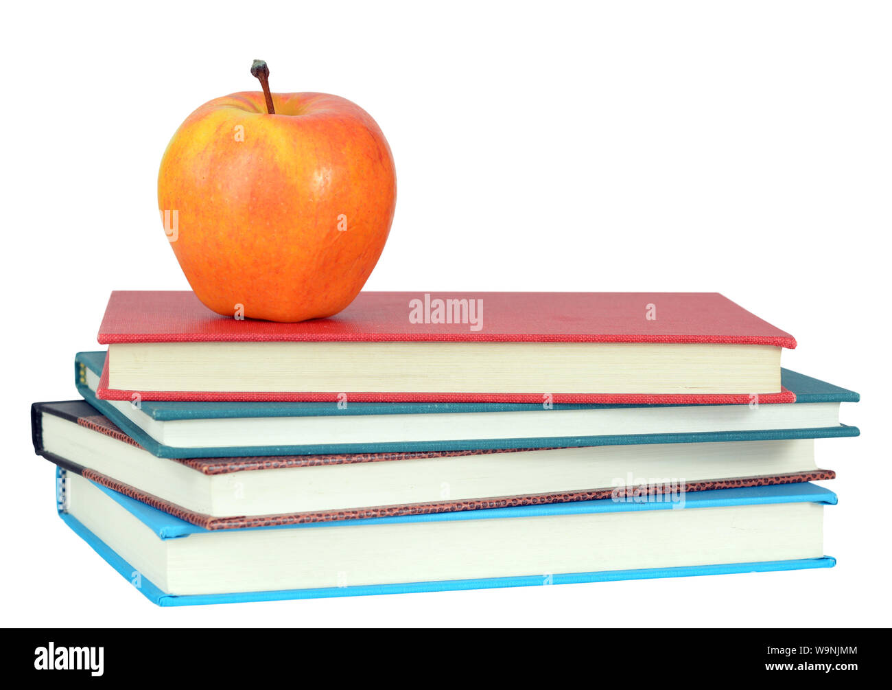 book and apple for back to school concept Stock Photo - Alamy