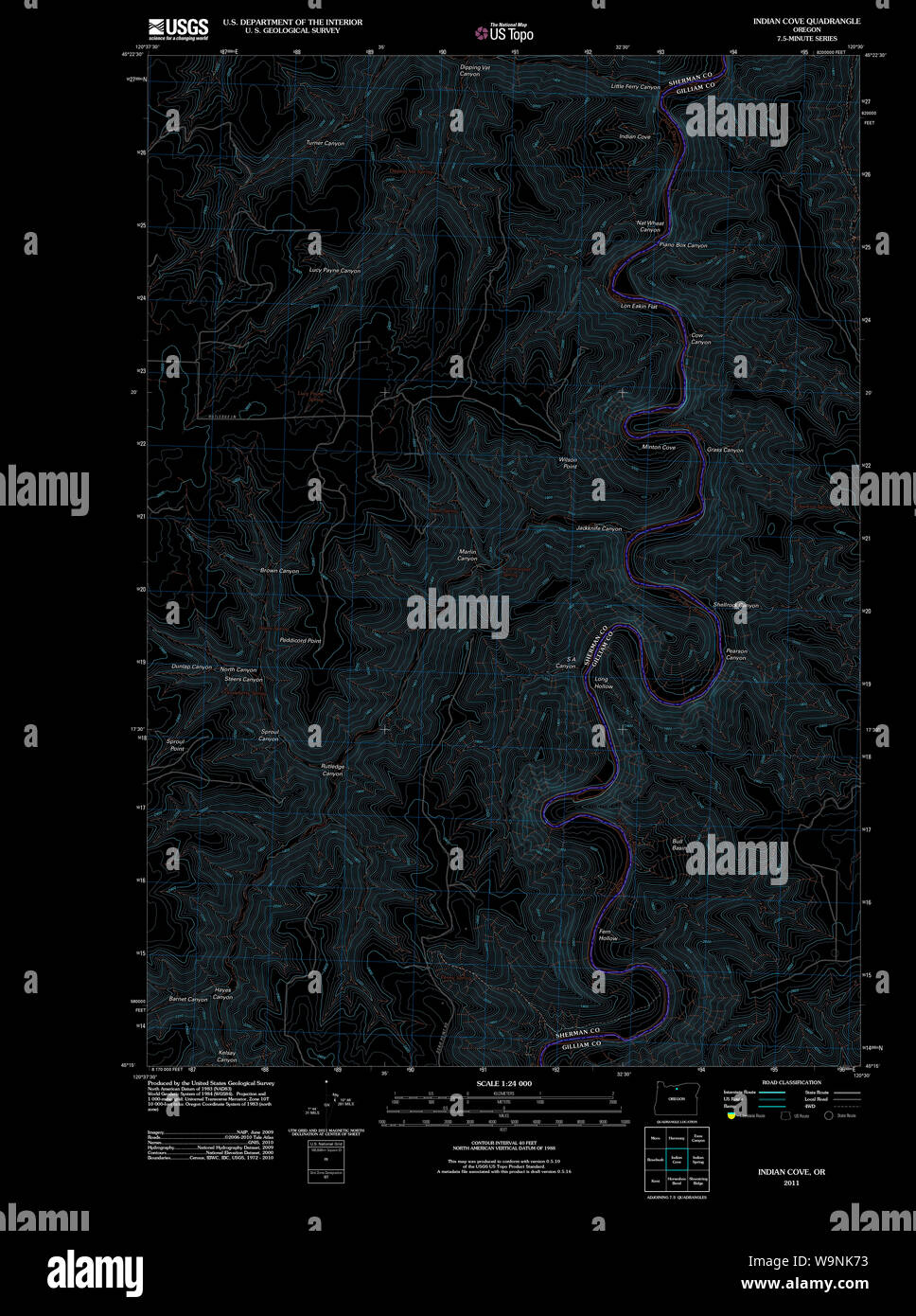 Map of cove oregon hi-res stock photography and images - Alamy