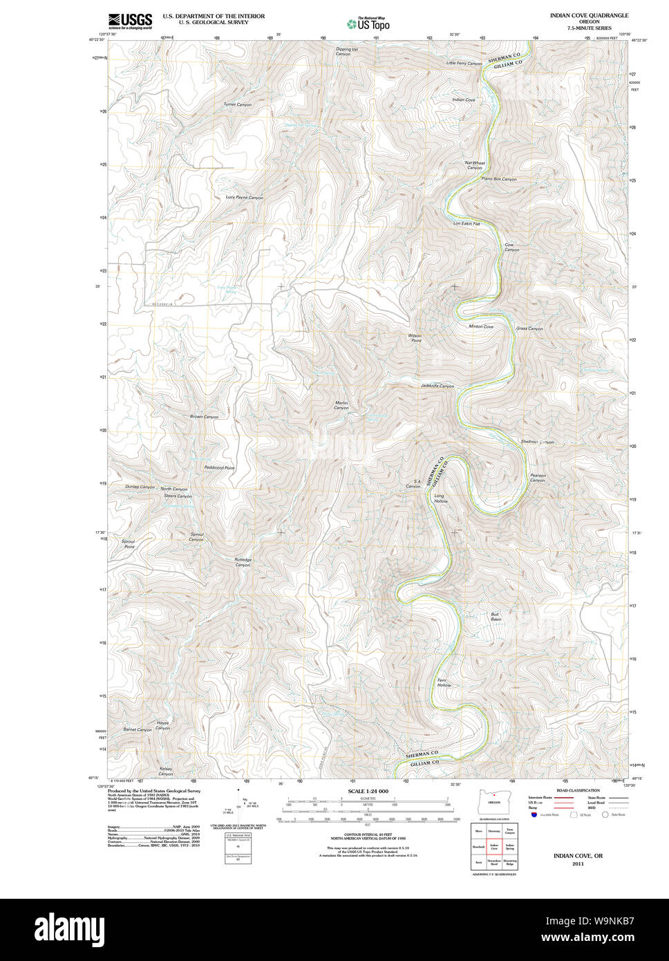 Map of cove oregon hi-res stock photography and images - Alamy
