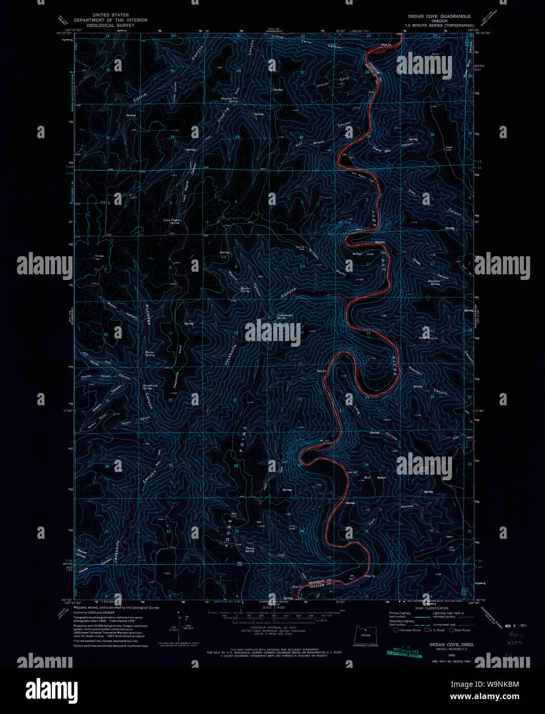 Map of cove oregon hi-res stock photography and images - Alamy