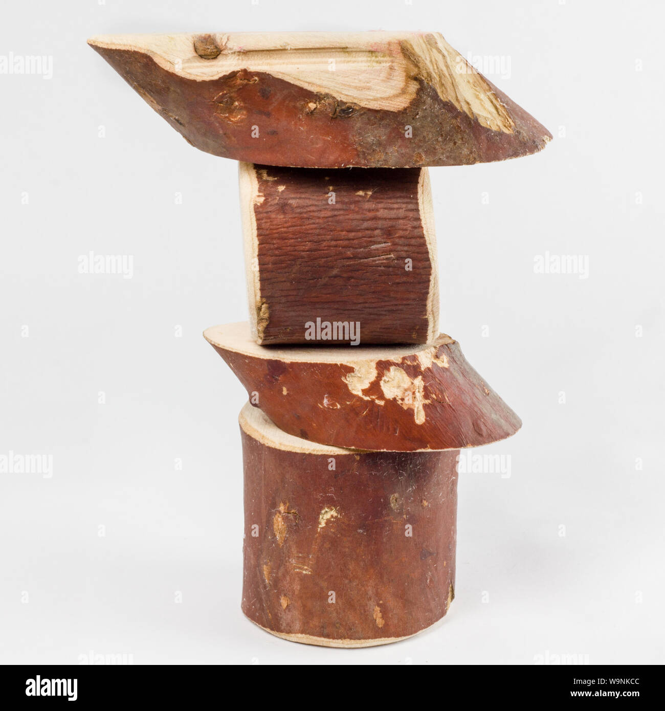 Small wooden tree stumps isolated Stock Photo - Alamy