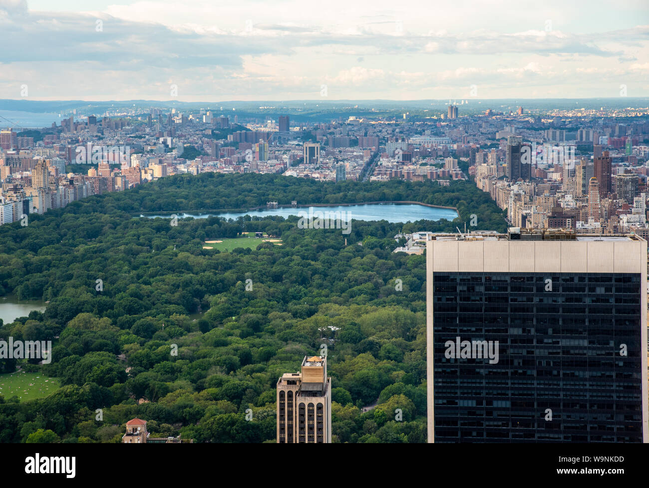 Central Park and North Manhattan seen from the top of the Rockefeller ...