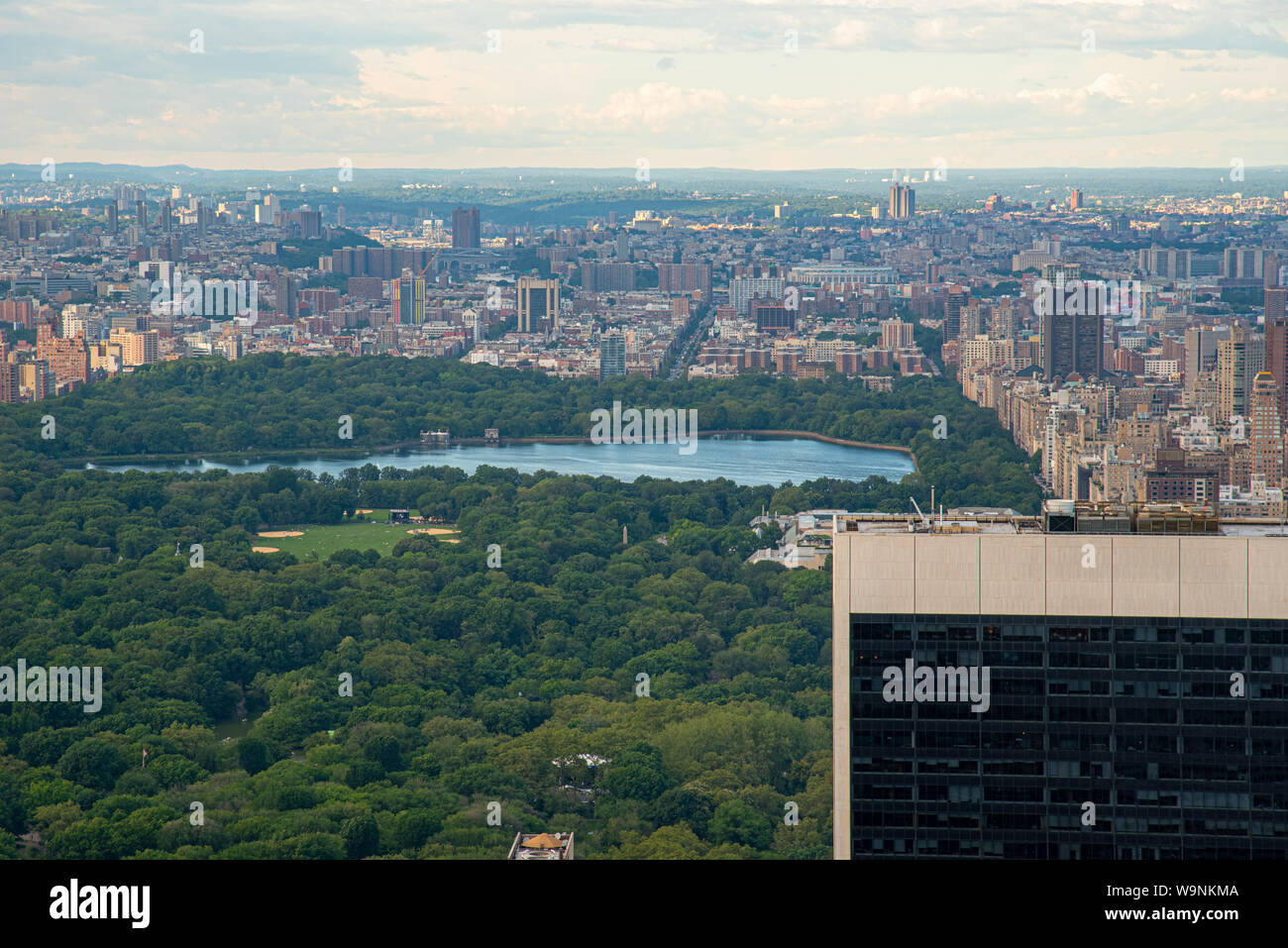 Central Park and North Manhattan seen from the top of the Rockefeller ...