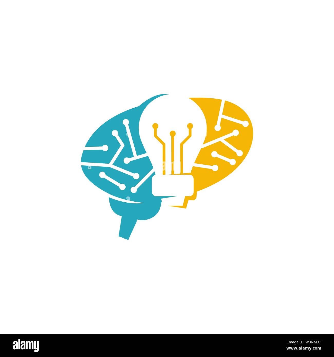 Brain Logo template Think idea concept Brainstorm power thinking icon ...