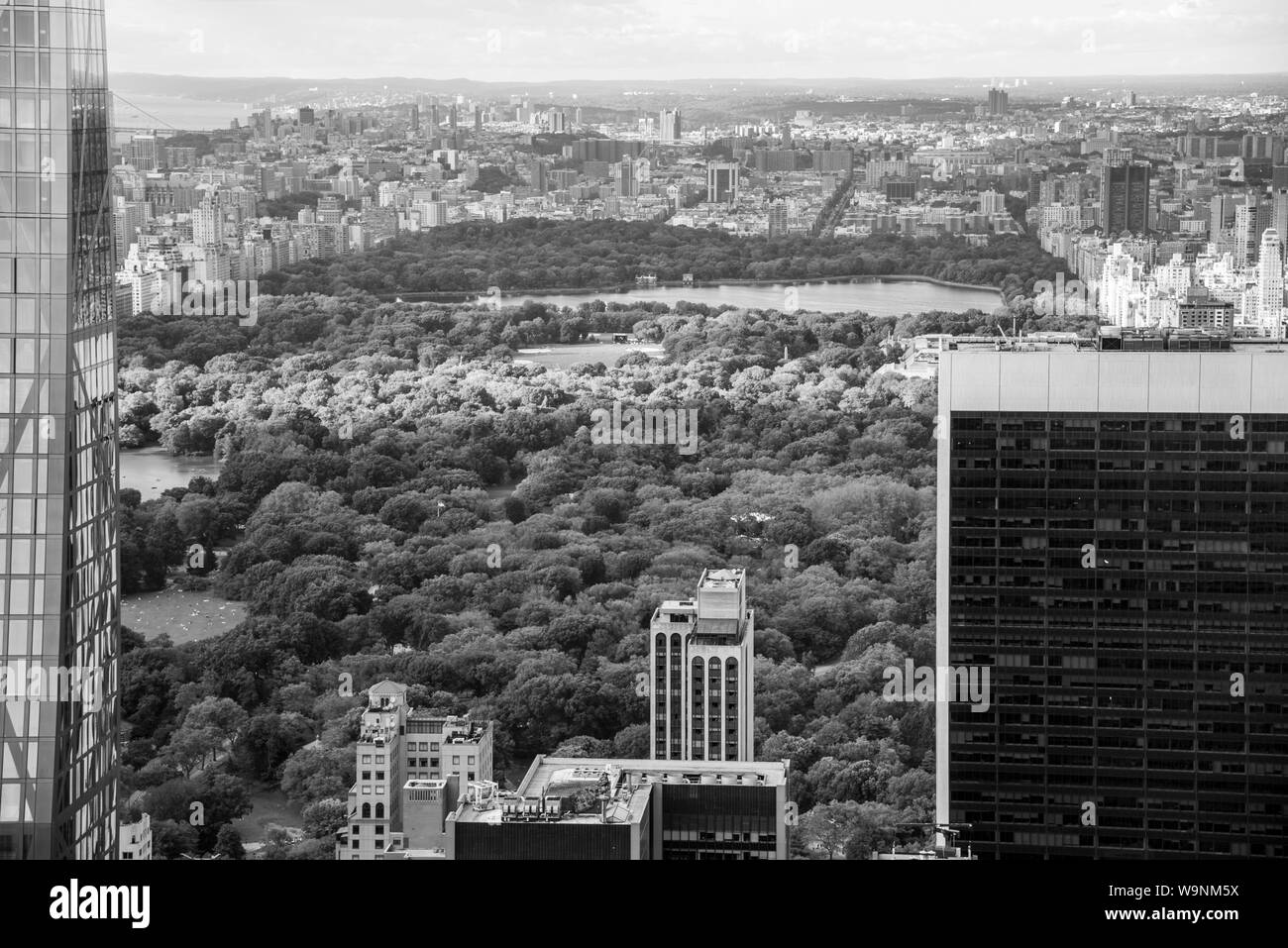 Central Park and North Manhattan seen from the top of the Rockefeller ...