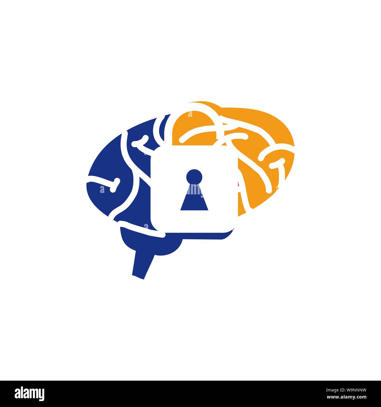 Brain Logo template Think idea concept Brainstorm power thinking icon ...