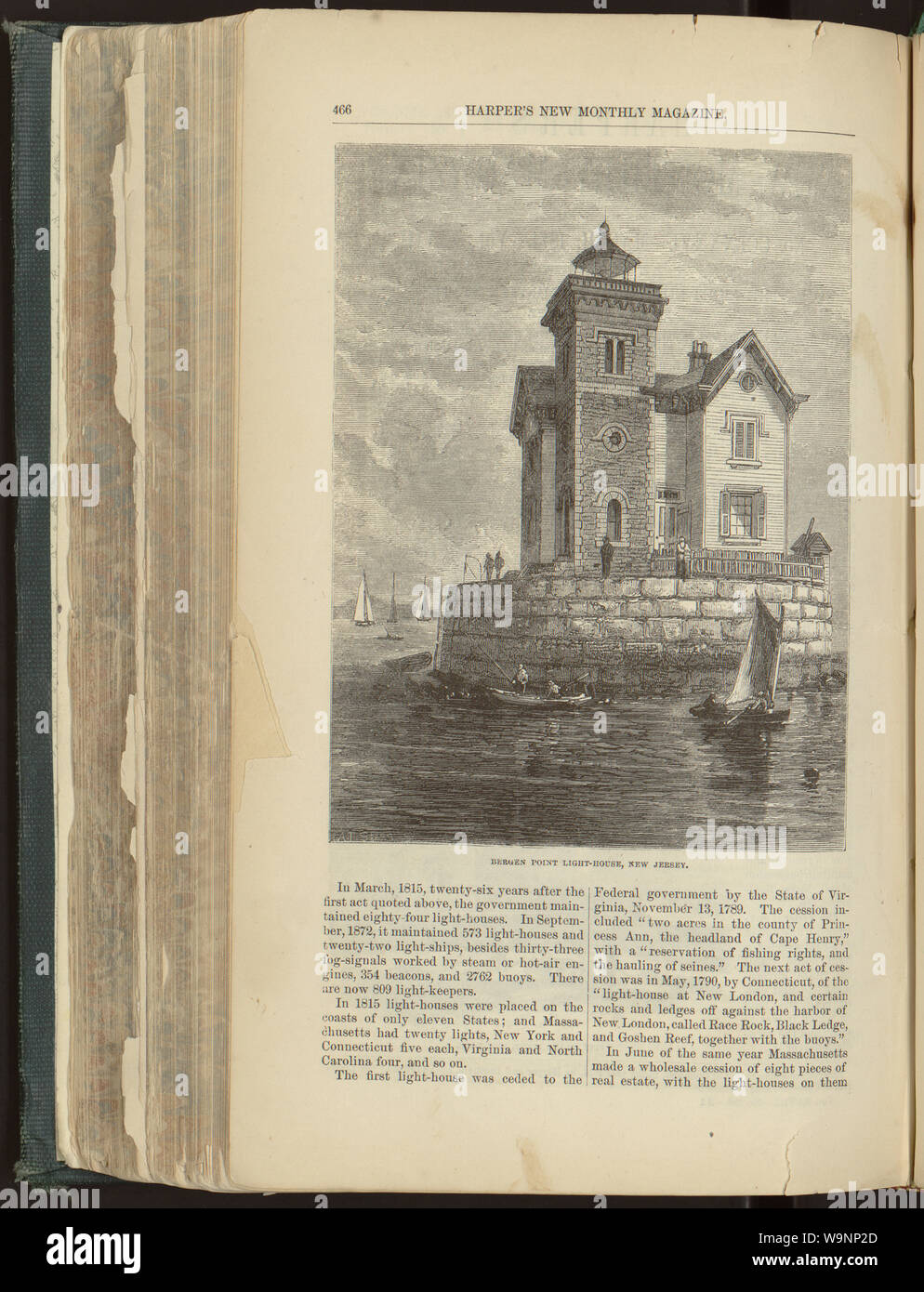 Bergen Point light-house, New Jersey / A.T. Sears, sc Stock Photo - Alamy