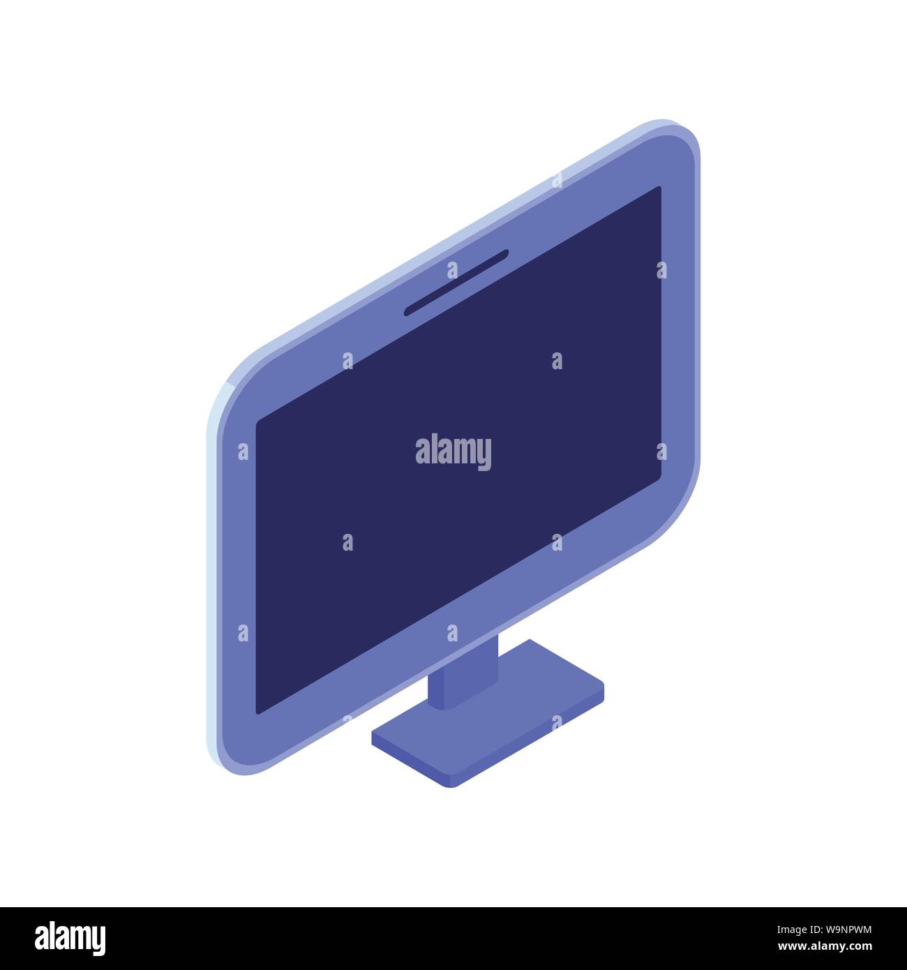 3d desktop computer screen on white background Stock Vector Image & Art ...