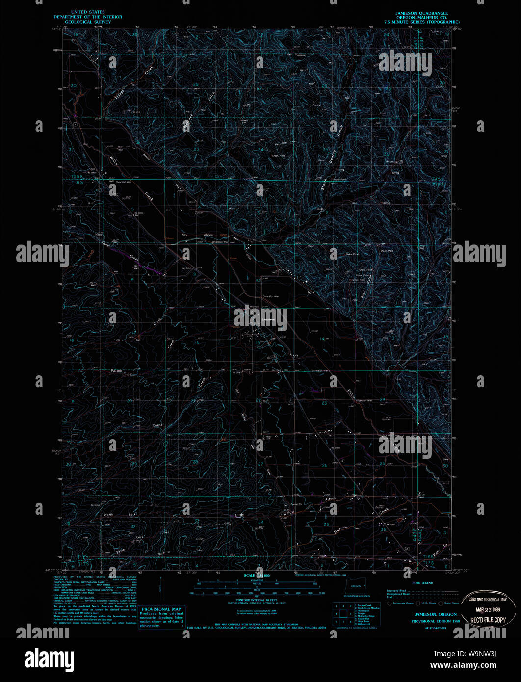 Jamieson oregon map hi-res stock photography and images - Alamy
