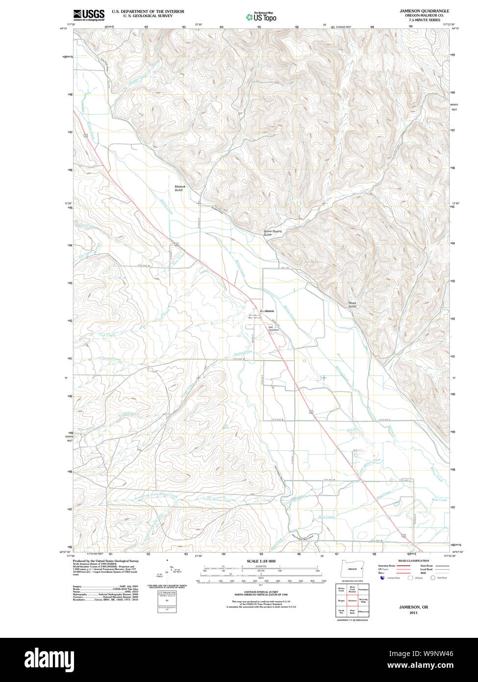 Jamieson oregon map Cut Out Stock Images & Pictures - Alamy