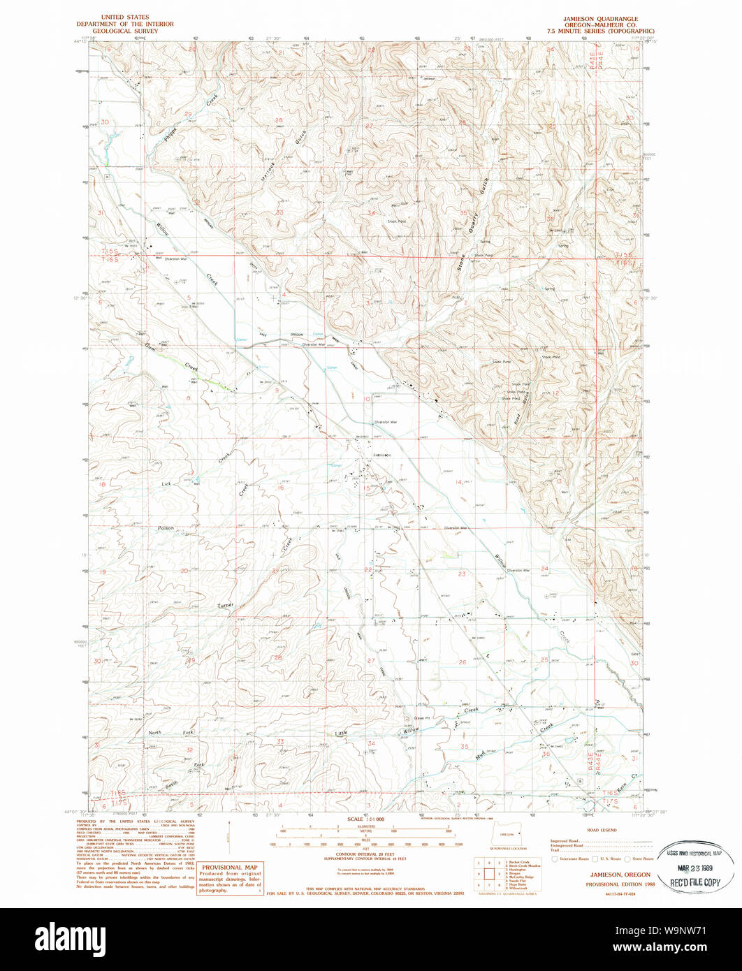 Map of jamieson hi-res stock photography and images - Alamy