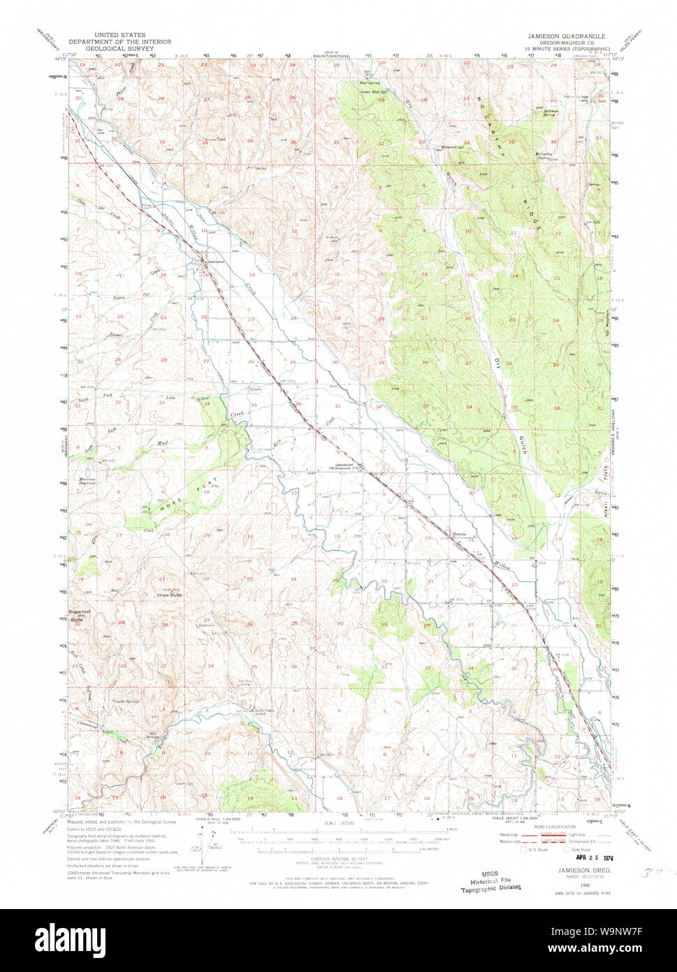 Map of jamieson oregon hi-res stock photography and images - Alamy