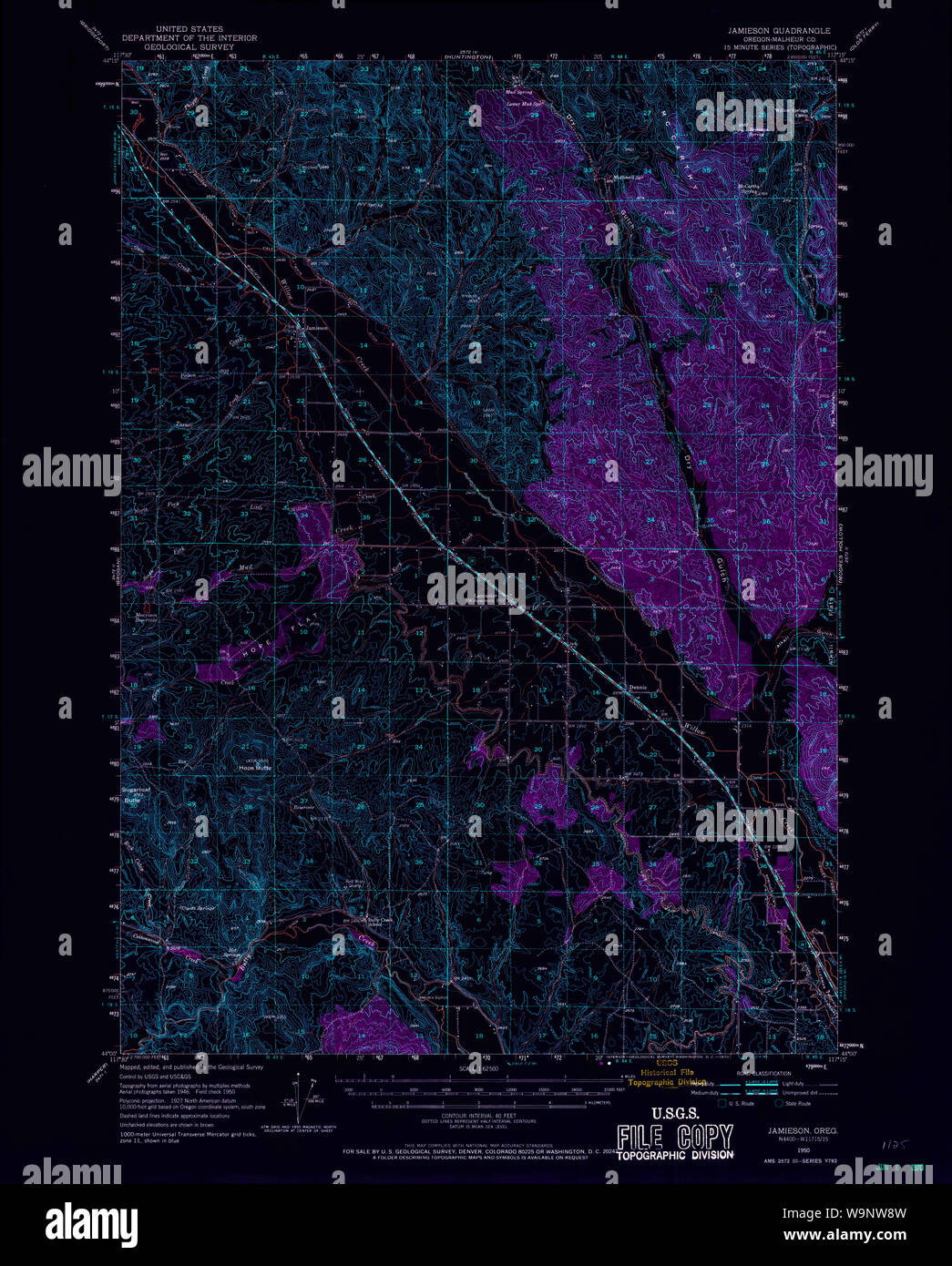 Jamieson oregon map hi-res stock photography and images - Alamy