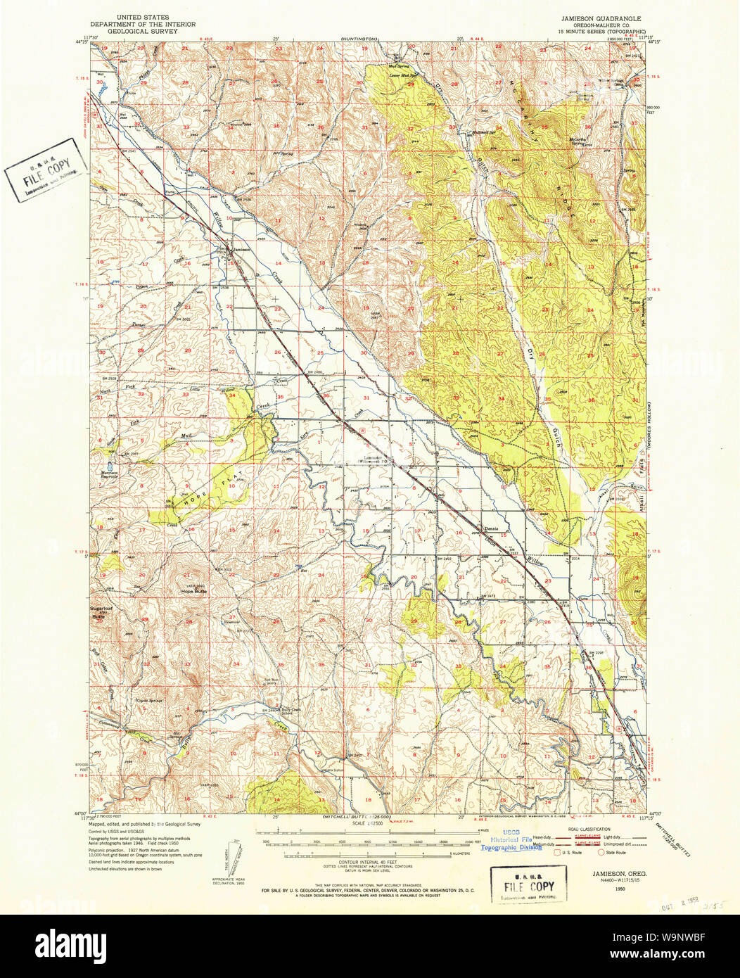 Jamieson oregon map hi-res stock photography and images - Alamy