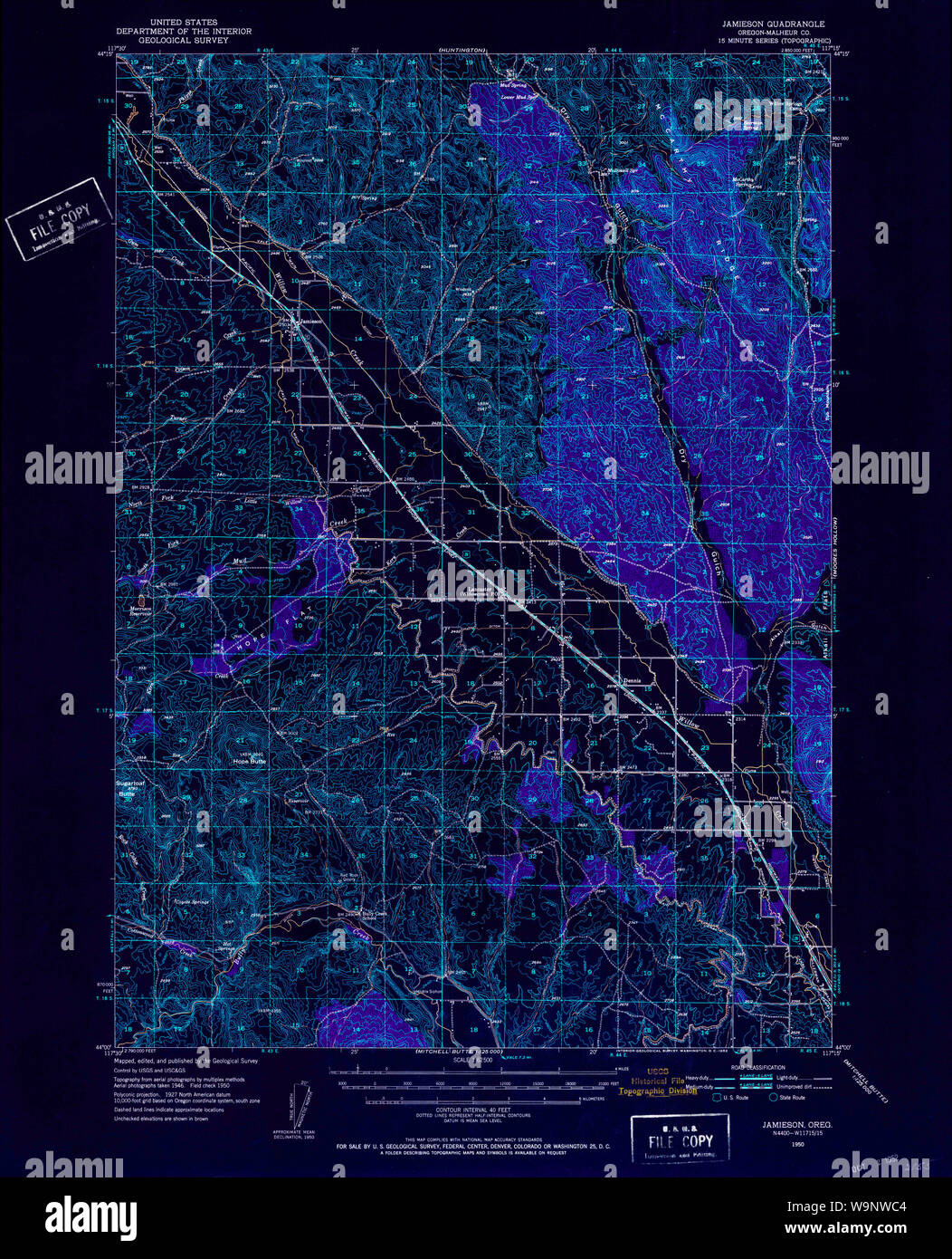 Jamieson oregon map hi-res stock photography and images - Alamy