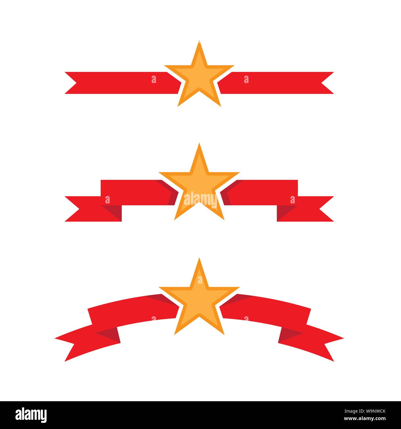 Ribbon banner Vector illustration design template Stock Vector Image ...