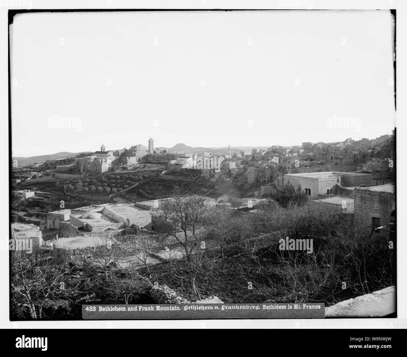 Bethlehem (Beit-Lahm) and surroundings. Bethlehem and Frank Mountain ...