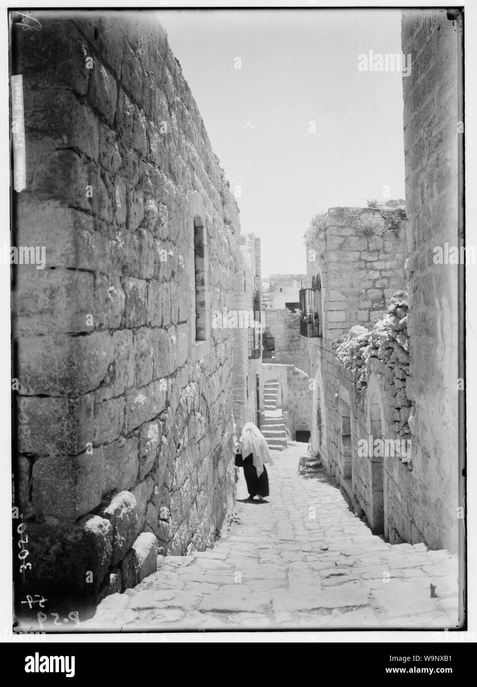 Bethlehem and surroundings. Bethlehem. A sun-lit street. Street of old ...