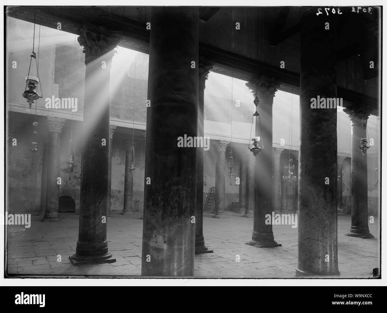 Bethlehem and surroundings. Bethlehem, nave of the Basilica [Church of ...