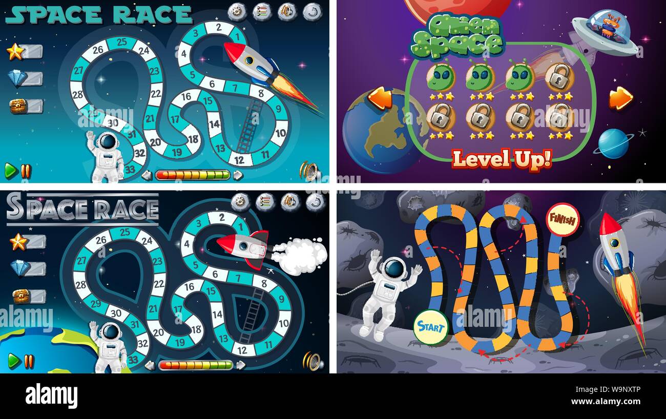 Set of space games illustration Stock Vector Image & Art - Alamy