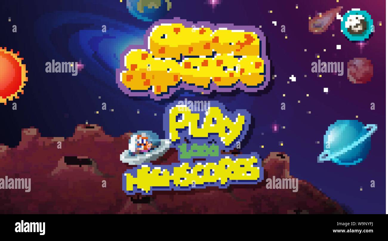 Alien Space game background illustration Stock Vector Image & Art - Alamy