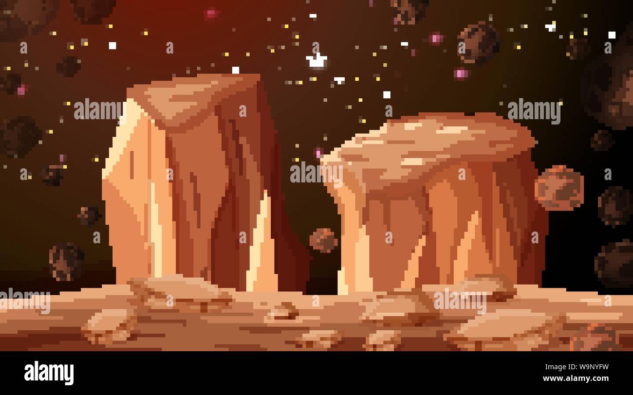 Isolated space background scene illustration Stock Vector Image & Art ...