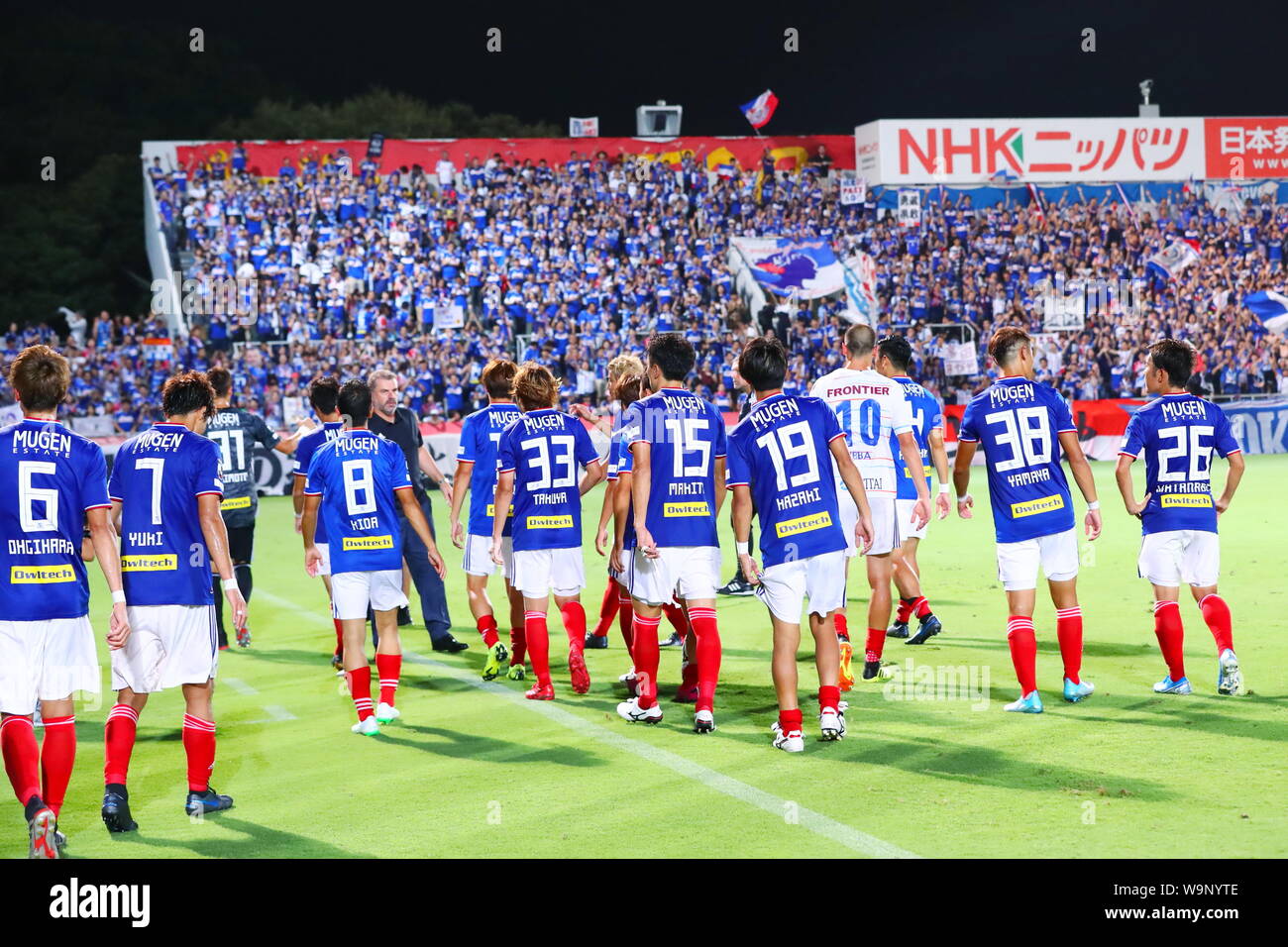 Kanagawa, Japan. 14th Aug, 2019. Yokohama FMarinos team group (FMarinos) Football/Soccer : 99th ...