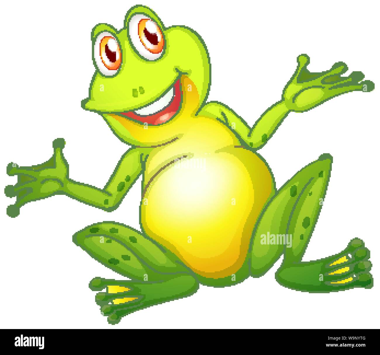 Happy frog on white background illustration Stock Vector Image & Art ...