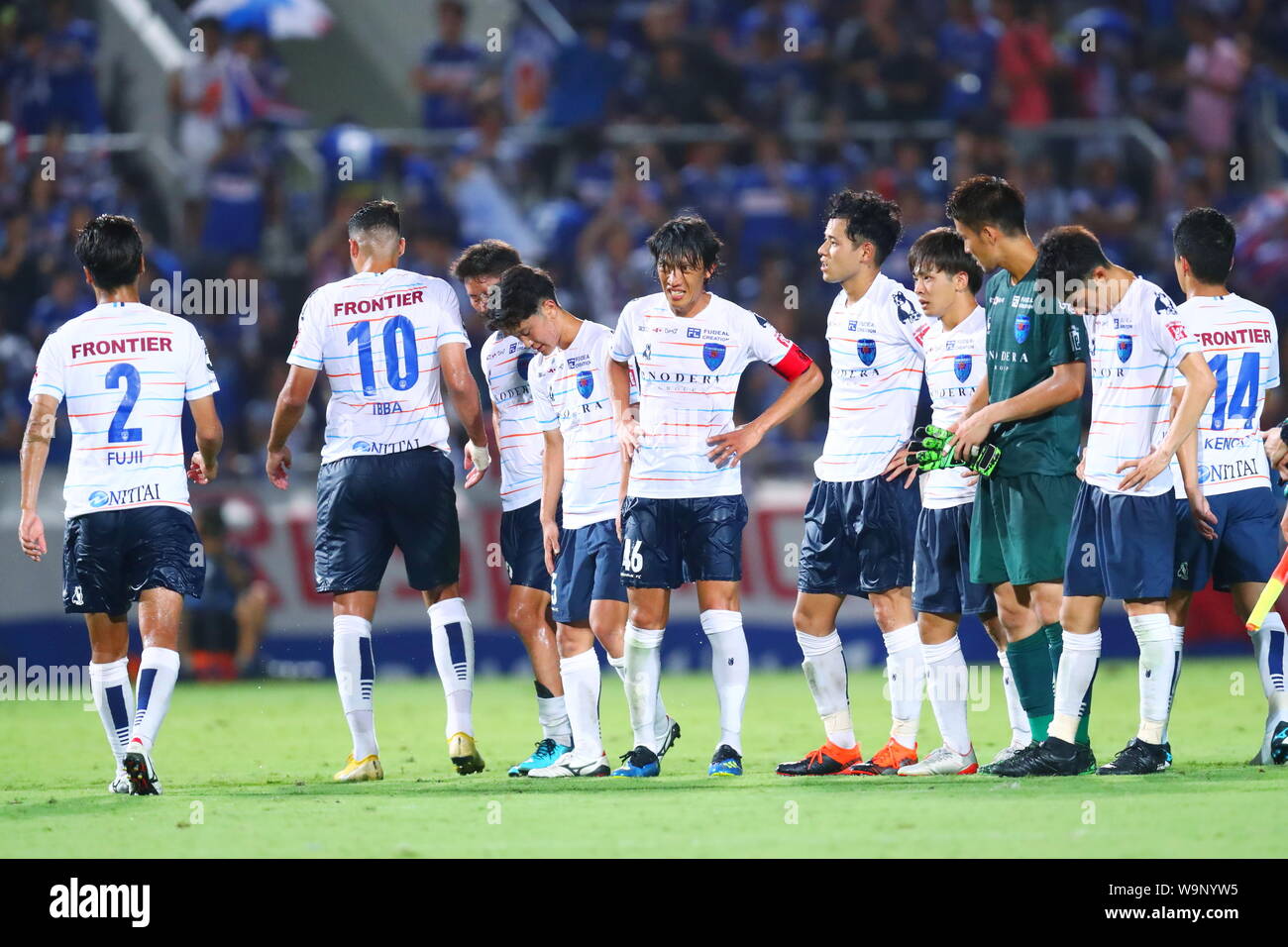 Kanagawa, Japan. 14th Aug, 2019. C/Yokohama FC team group (Yokohama FC) Football/Soccer : 99th ...