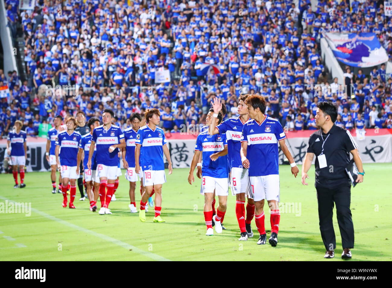 Kanagawa, Japan. 14th Aug, 2019. Yokohama FMarinos team group (FMarinos) Football/Soccer : 99th ...