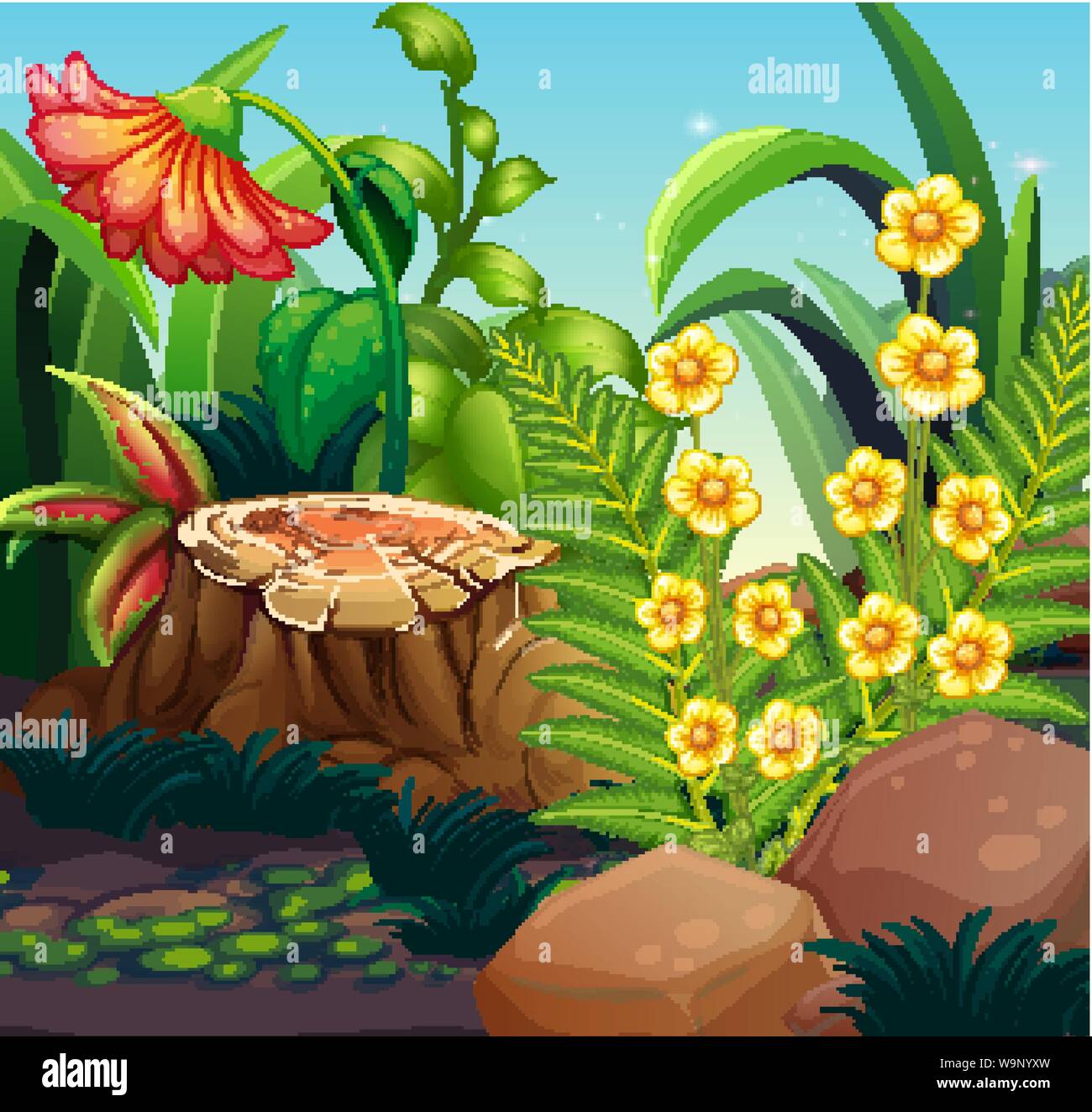 Nature Scenes With Flowers