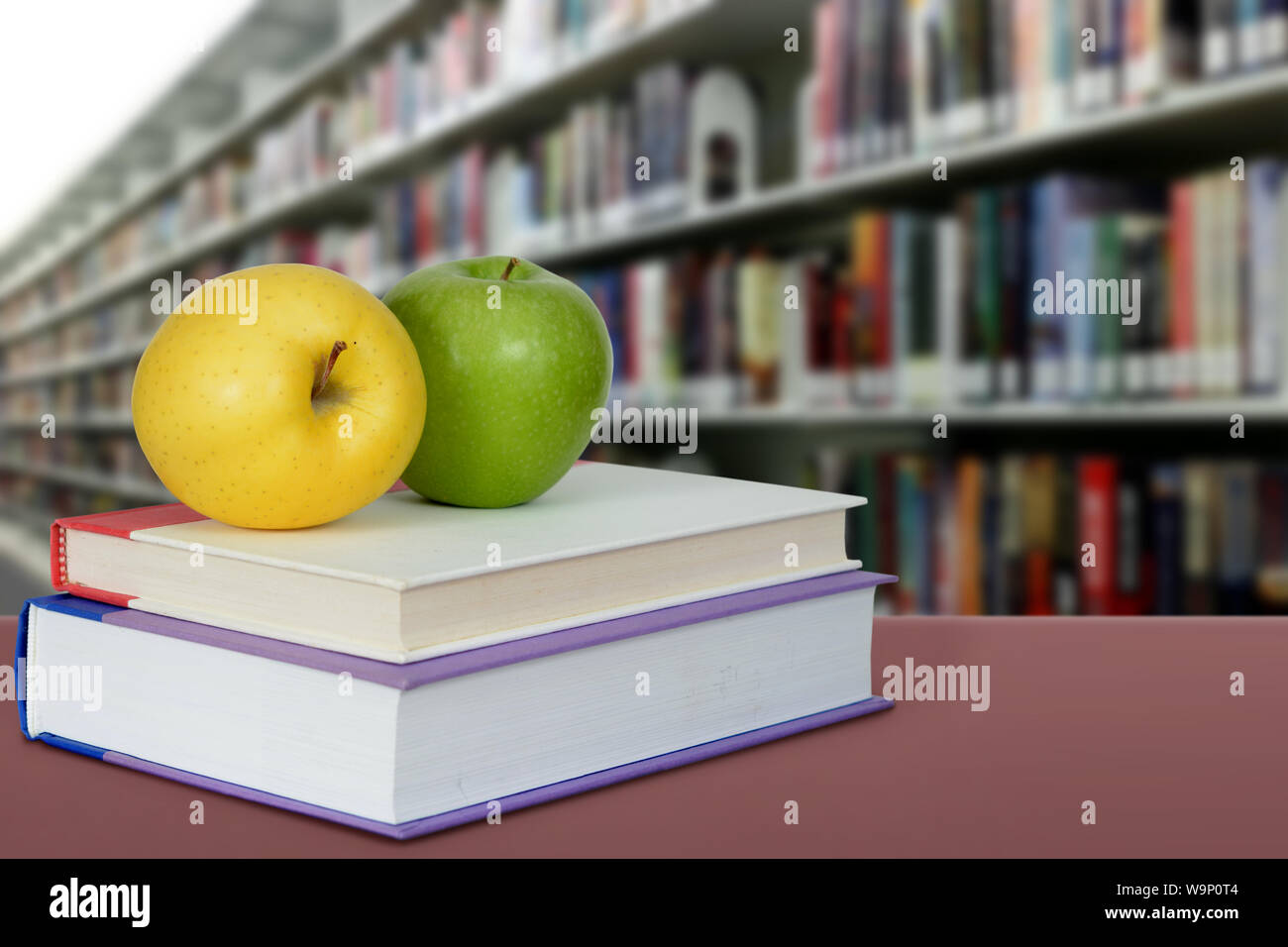 composition library with book and accessory for education concept Stock ...