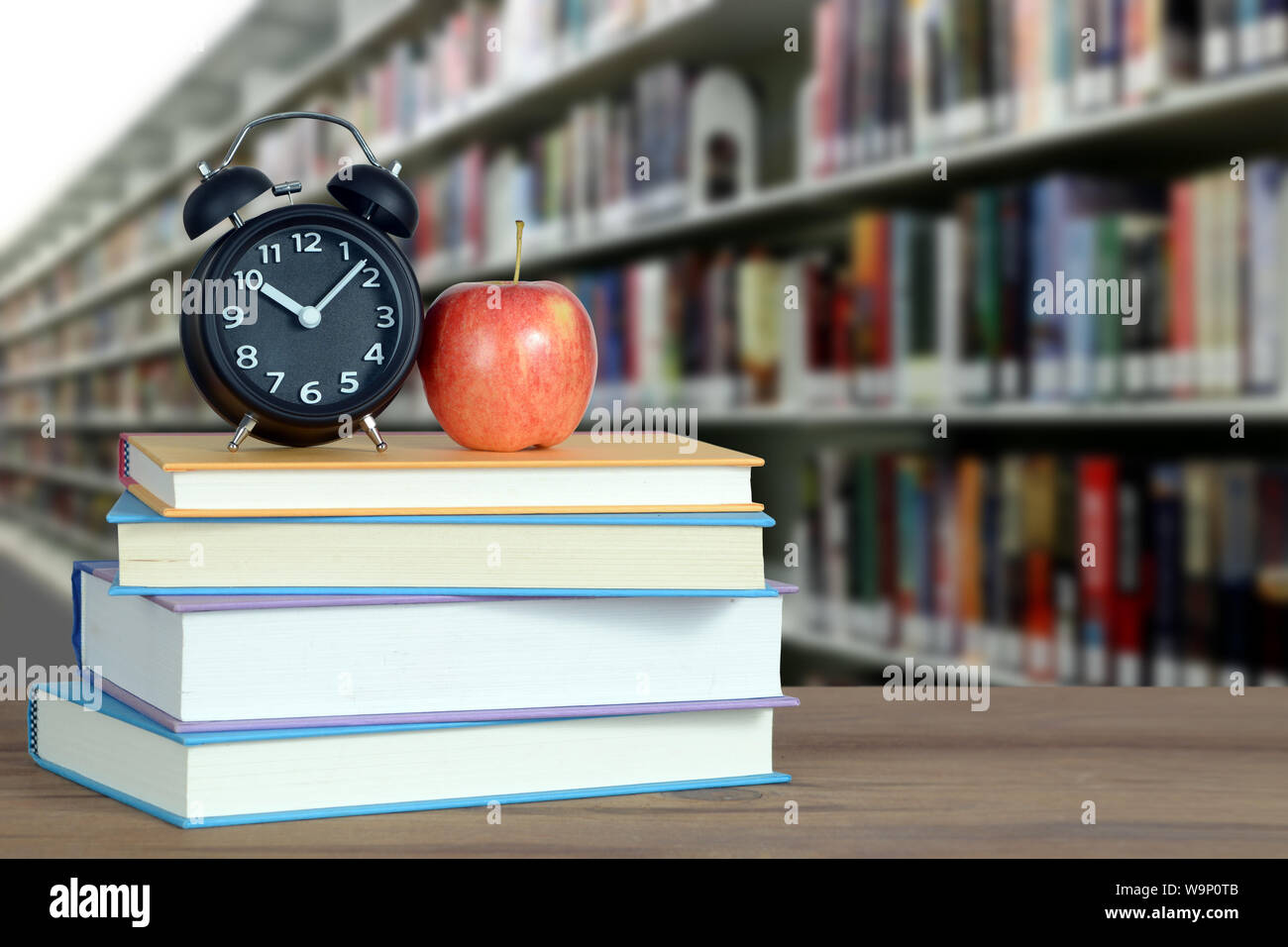 composition library with book and accessory for education concept Stock ...