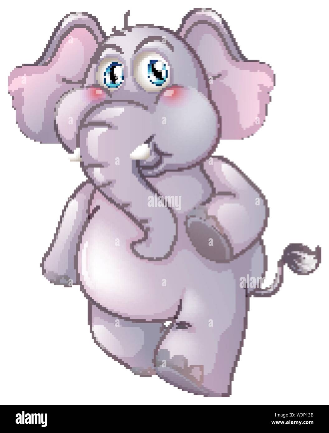 Gray elephant on white background illustration Stock Vector Image & Art ...